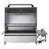 Smart 4-Burner Drop-In Gas BBQ With Slimline Hood and Drop-In Side Bur ...