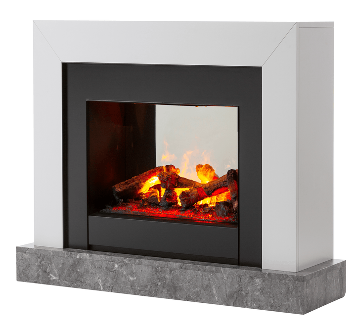 Dimplex 2Kw Ravel Optimyst 3D Electric Fire with Satin White & Black F ...