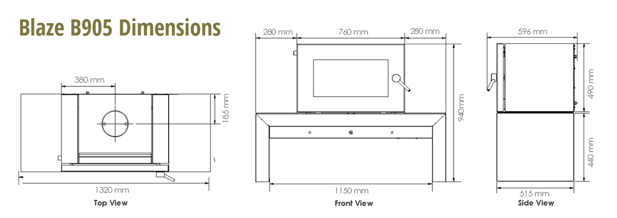 Blaze 905 Wood Fire with Coffee Table Base – Joe's BBQs