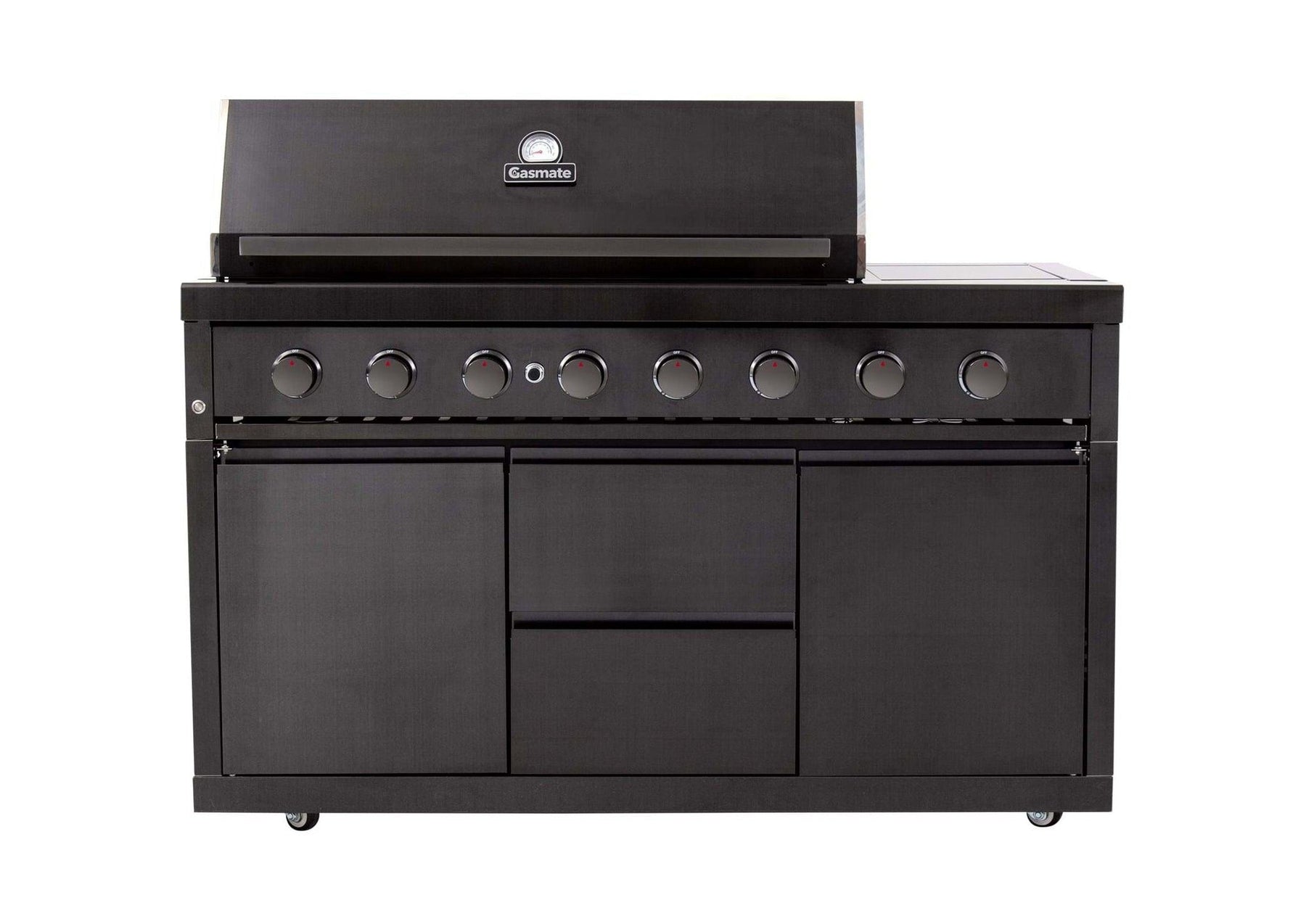 Gasmate Nova MK2 Graphite Outdoor Kitchen 6 Burner BBQ with Double Doo ...