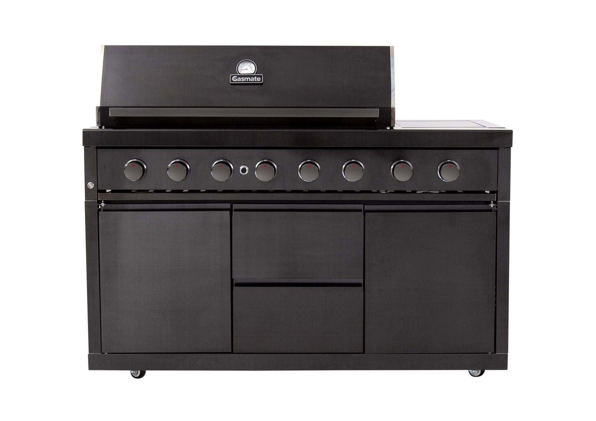 Gasmate Nova MK2 Graphite Outdoor Kitchen with 6 Burner BBQ and Double ...