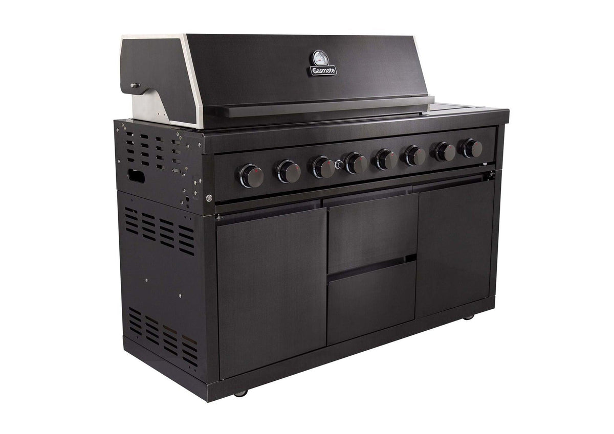 Gasmate Nova MK2 Graphite Outdoor Kitchen 6 Burner BBQ with Double Doo ...