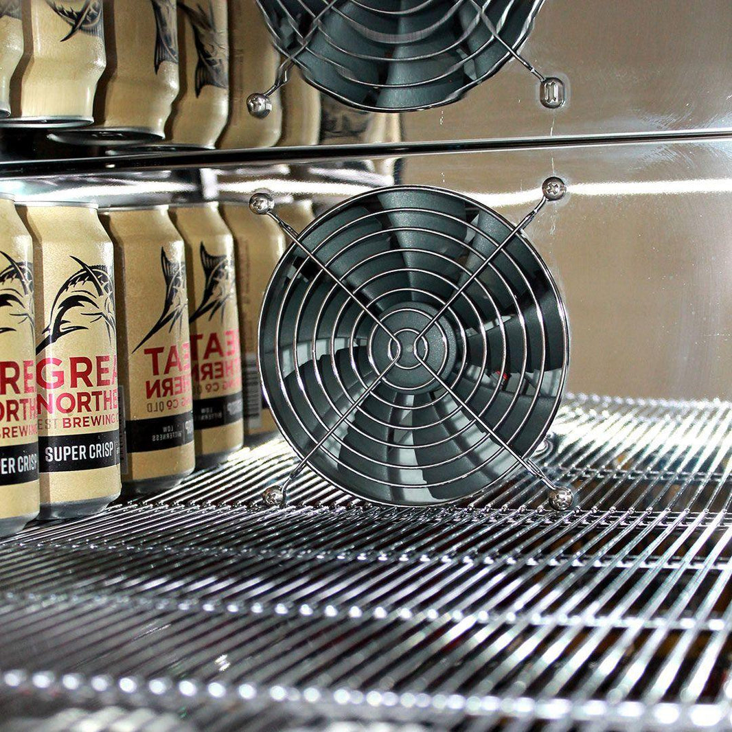 Schmick 164 Litre Black Under Bench Bar Fridge with Single Triple-Glaz ...