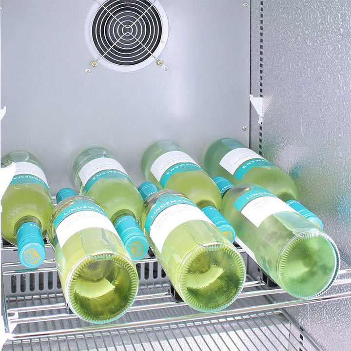 Schmick 105 Litre Glass Single Door Stainless Steel Under Bench Bar Fr ...